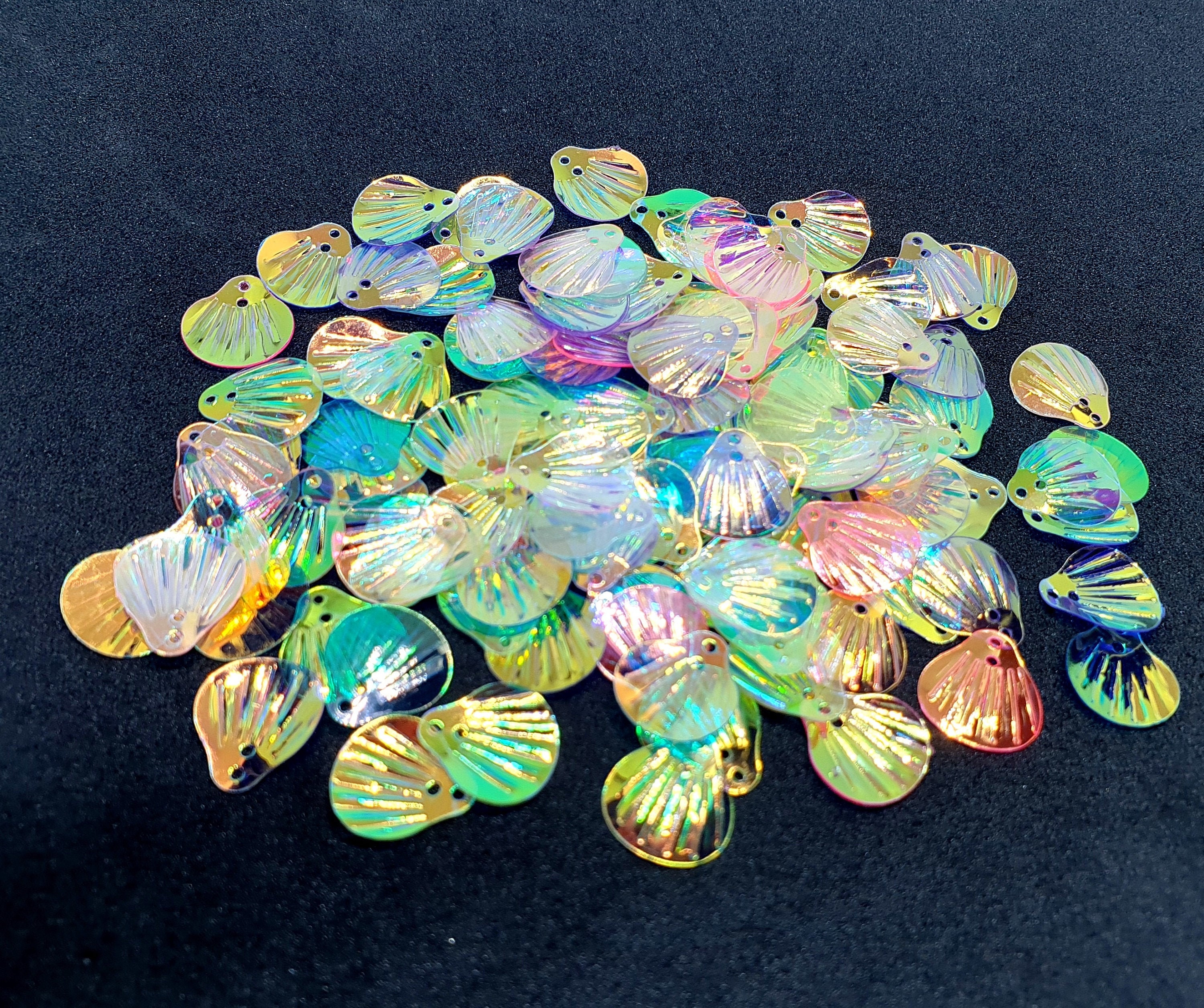 Transparent Coloured 13mm Sequin Shells With a Beautiful - Etsy