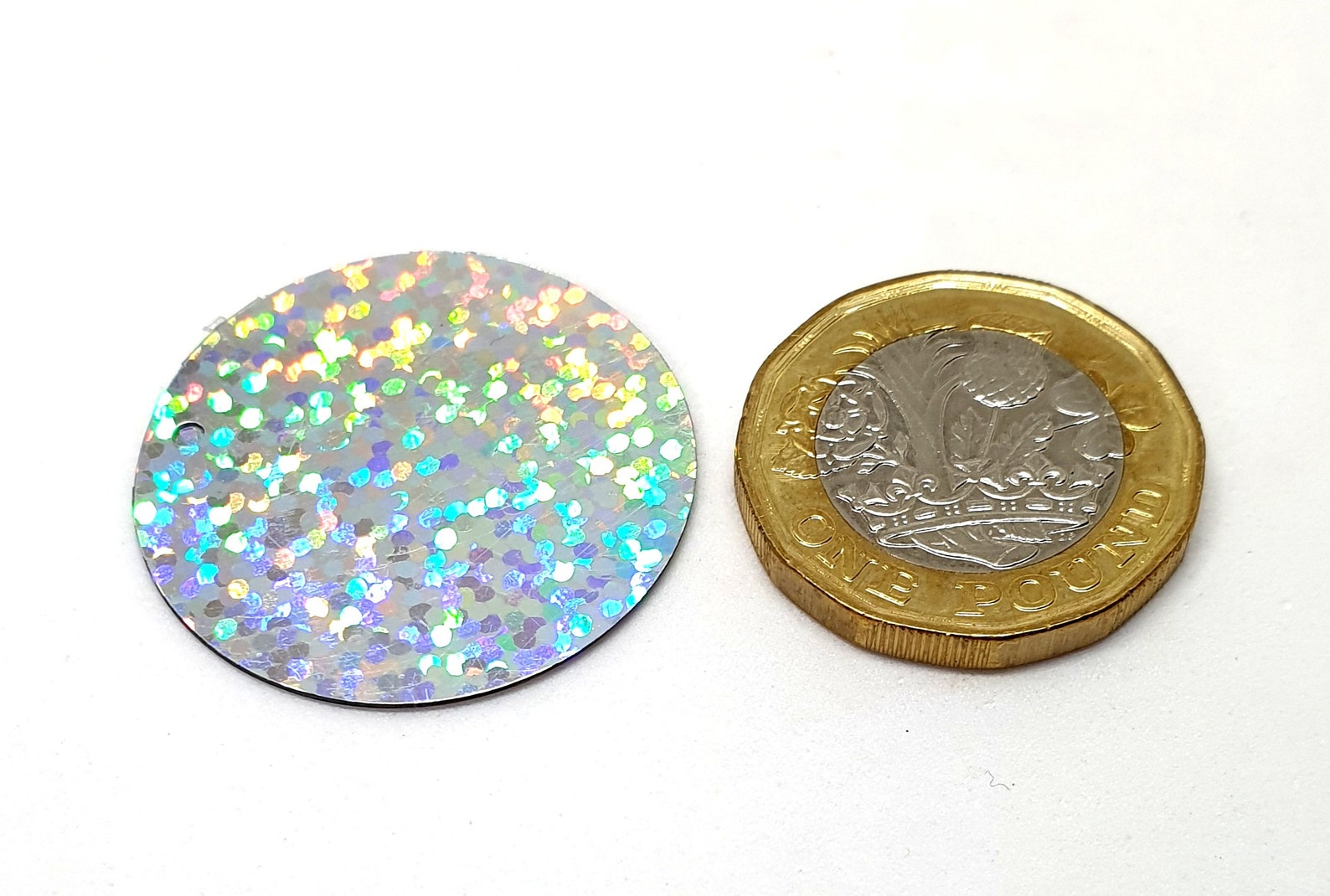 30mm Large Round Hologram Sequins Silver 5g Approx 21pcs - Etsy