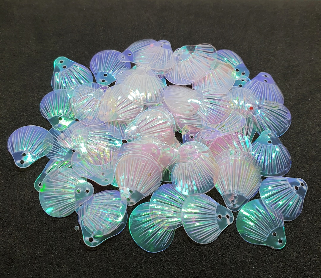 18mm Transparent AB Sequin Shells Approx 100pcs - Etsy