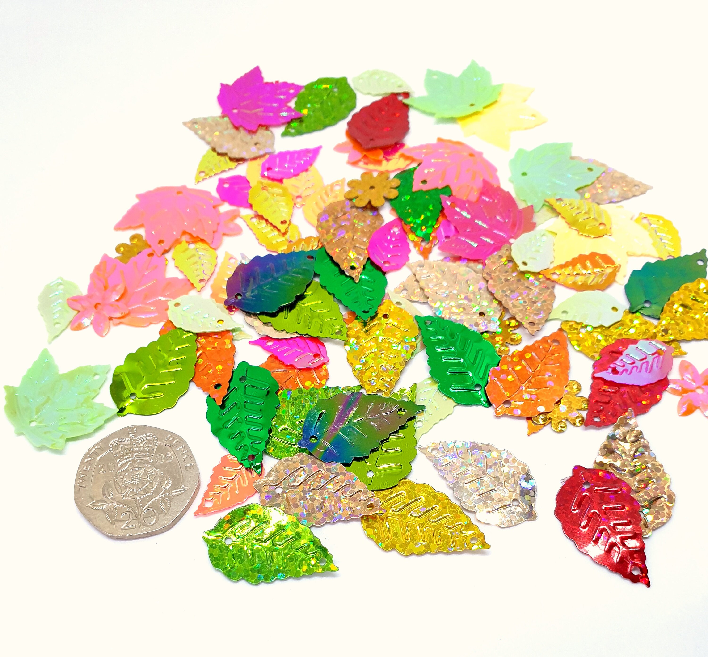 5g of Autumn Mix Sequin Leaves - Etsy