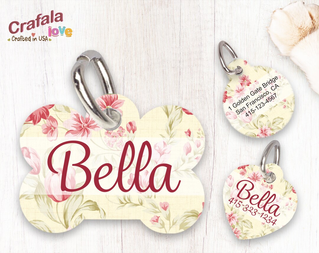 Personalized Pet Tag, Pet ID Tag, Custom Pet Tag, Custom Print Tag ...