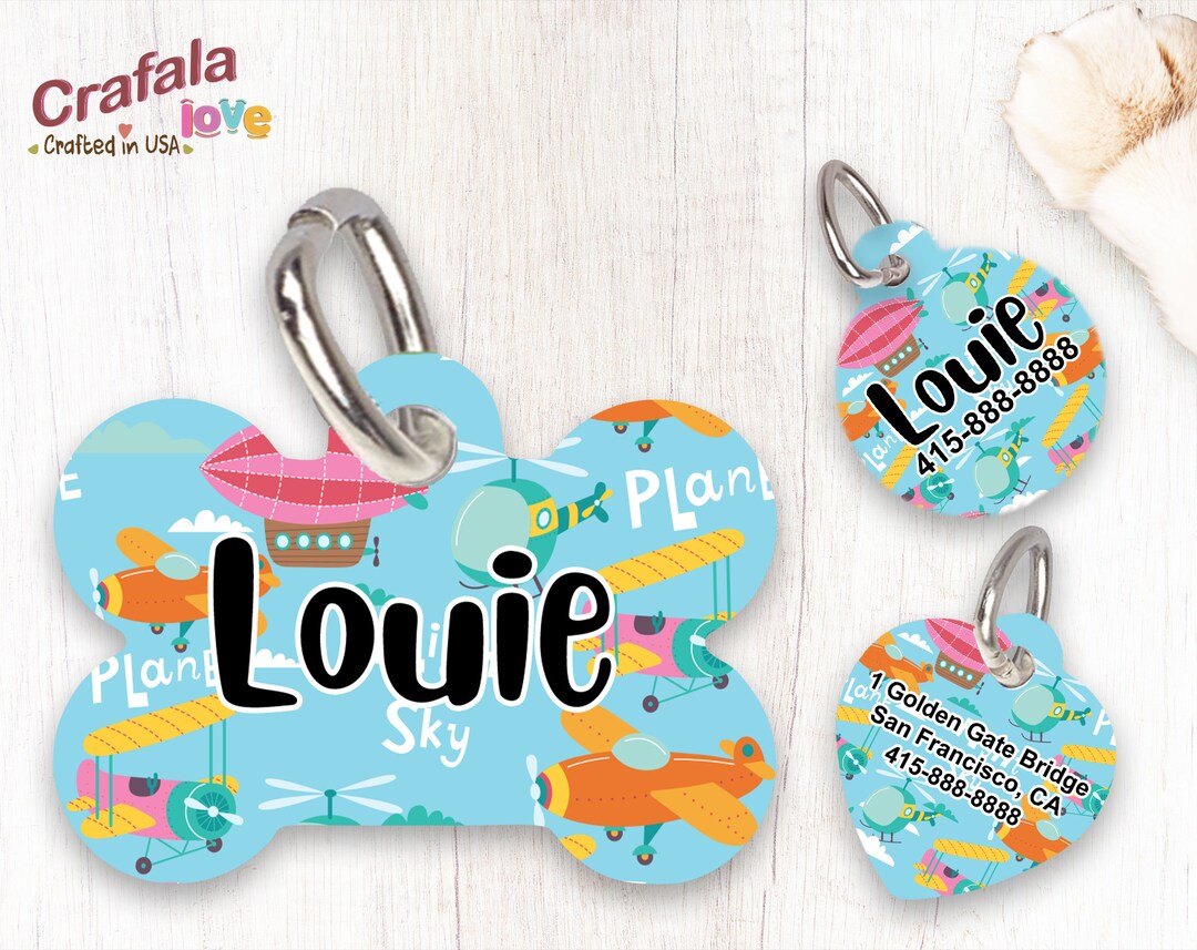 Personalized Pet Tag, Pet ID Tag, Custom Pet Tag, Custom Print Tag ...
