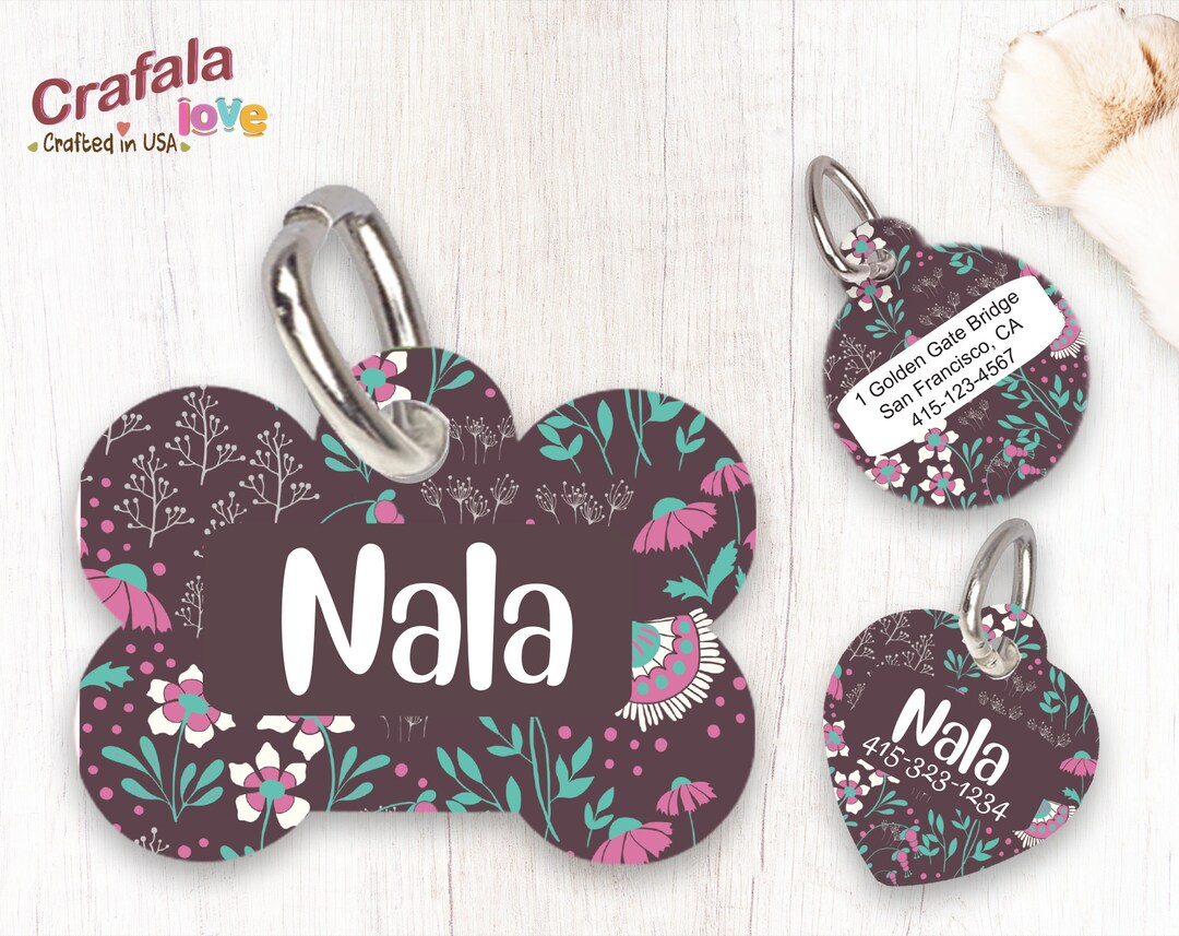 Personalized Pet Tag, Pet ID Tag, Custom Pet Tag, Custom Print Tag ...