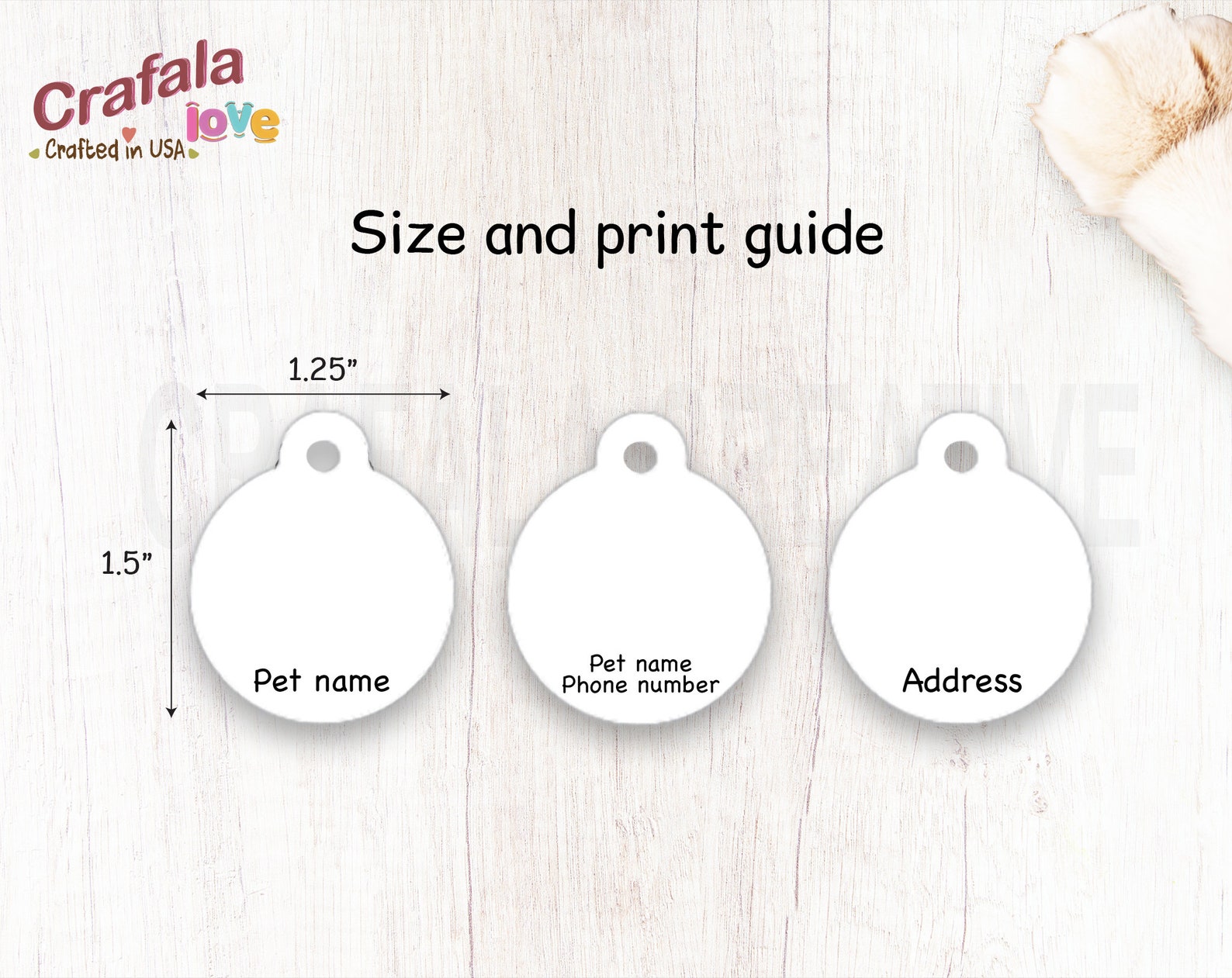Personalized Pet Tag, Pet ID Tag, Custom Pet Tag, Custom Print Tag ...