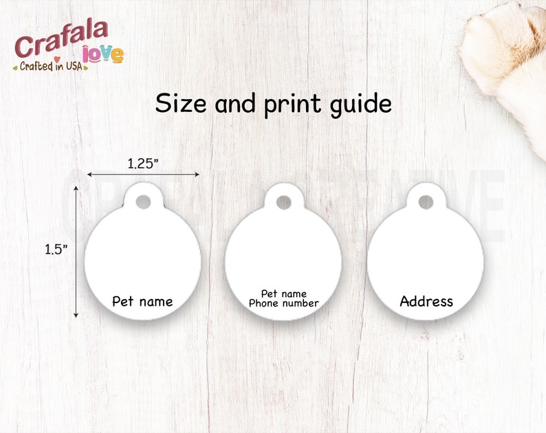Personalized Pet Tag, Pet ID Tag, Custom Pet Tag, Custom Print Tag ...