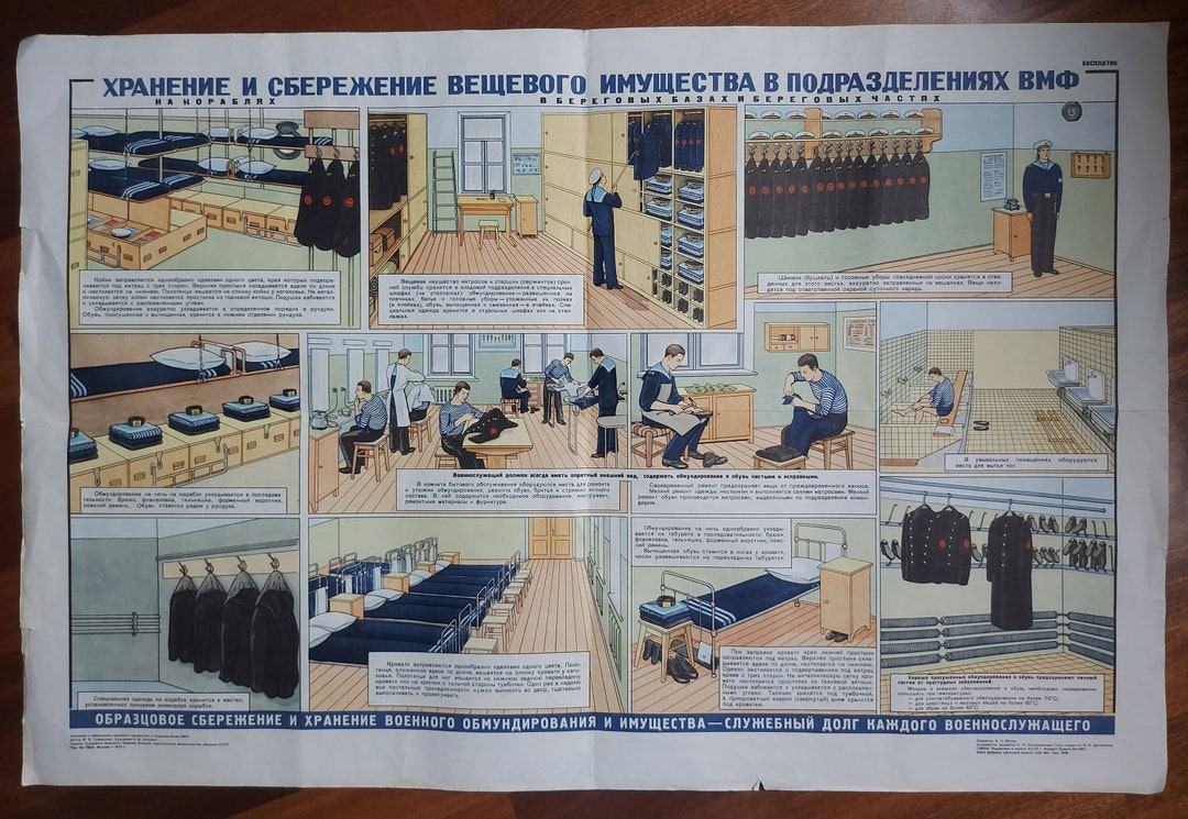 Large Soviet Navy Poster, Military Poster, Soviet Poster Print, Navy ...