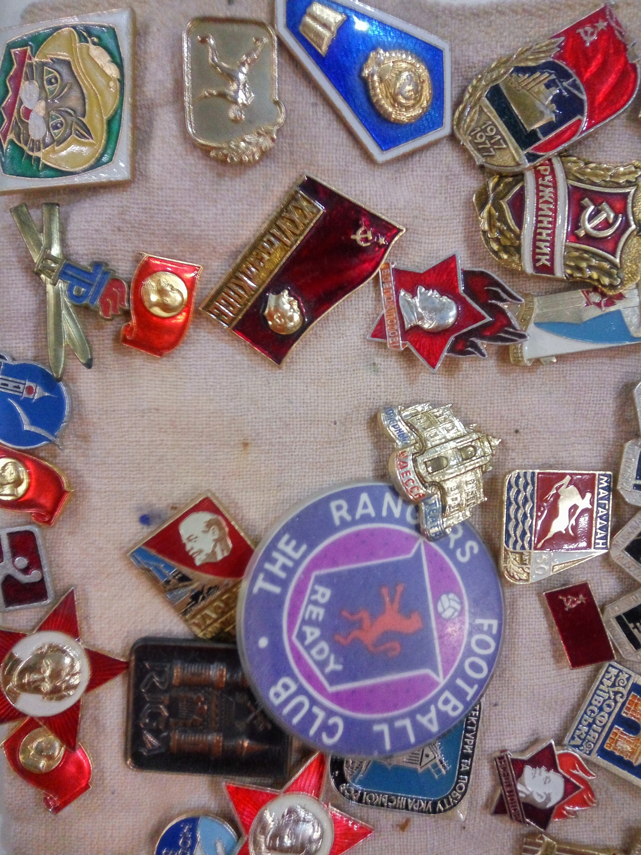 Collection of Soviet 1970s and 1980s Badges, Soviet Propaganda Pins ...