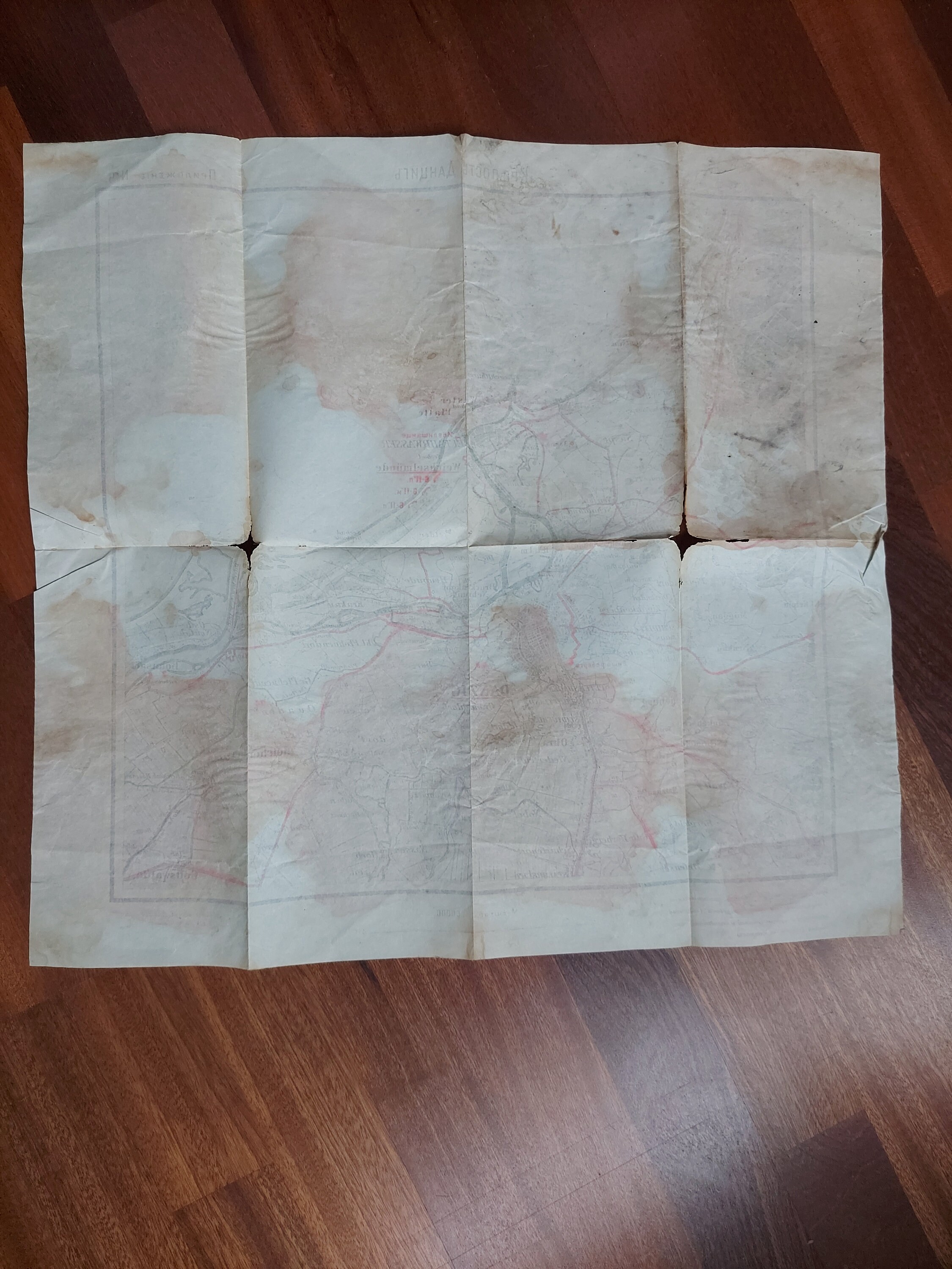 Early 1900s Map of Danzig Russian Empire Map of Gdansk Prussia Map ...