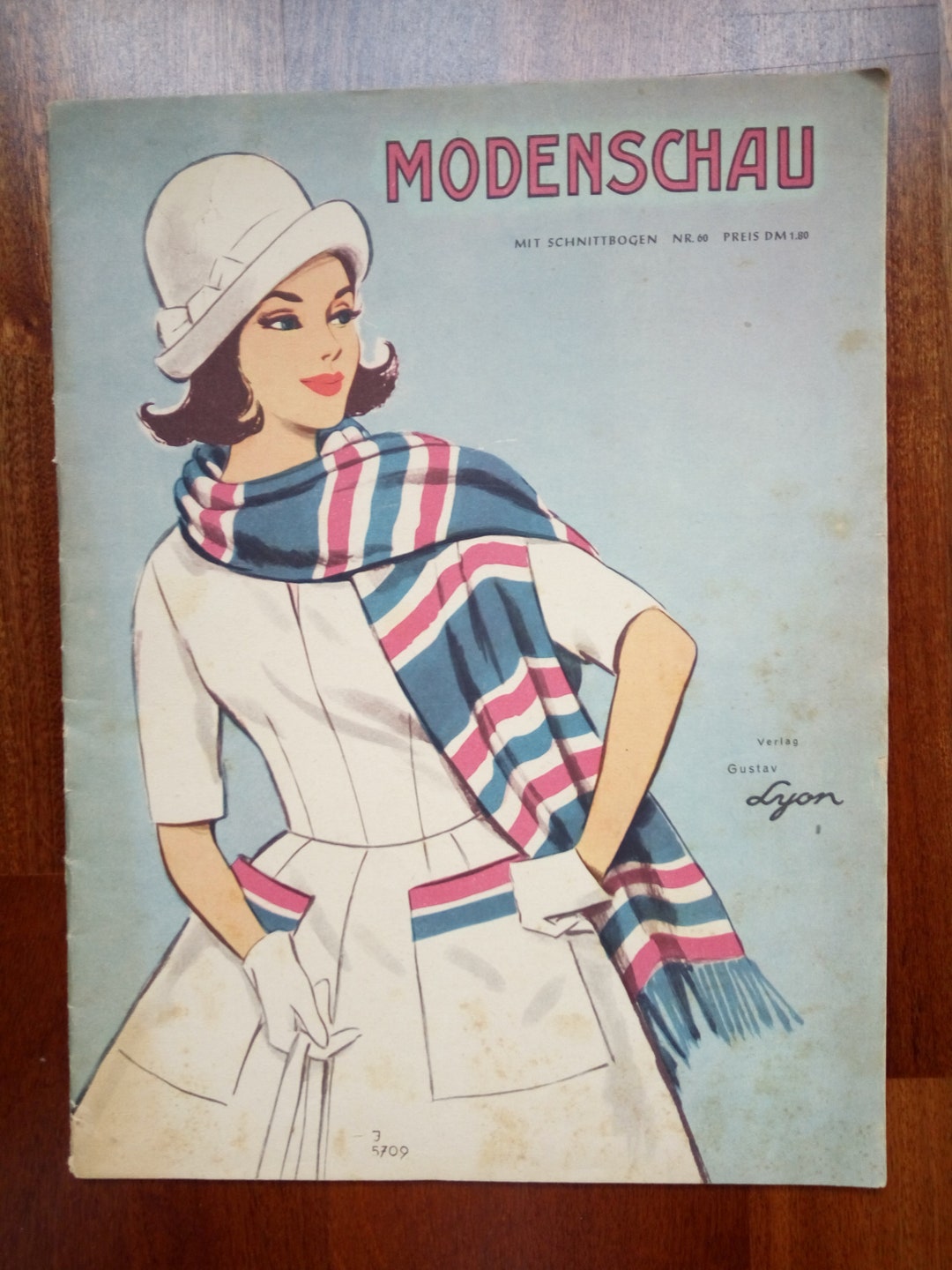 1950s Sewing Pattern Magazine, Modenschau Magazine Gustav Lyon, Old ...