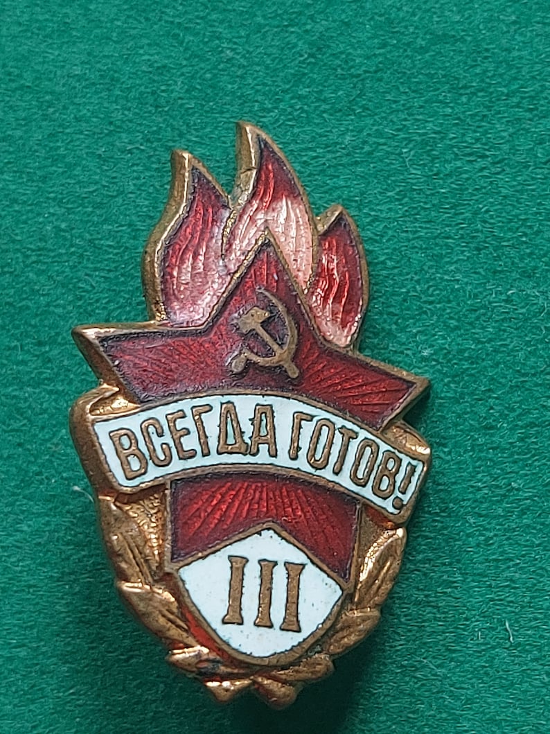 Soviet always Ready 1950s and 1970s Collection of Badges, Pioneer Badge ...