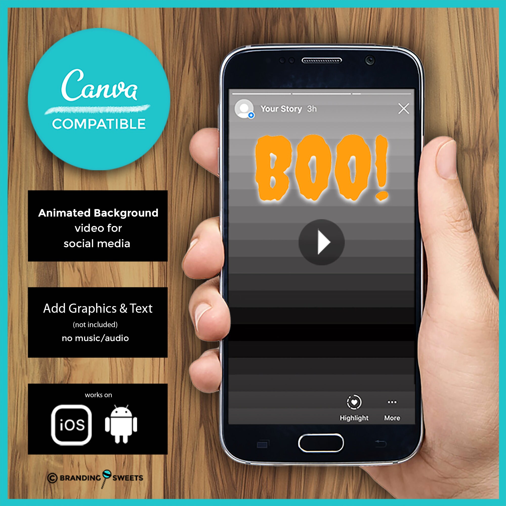 Animated Motion Background DIY Animated Story Video CANVA Compatible ...