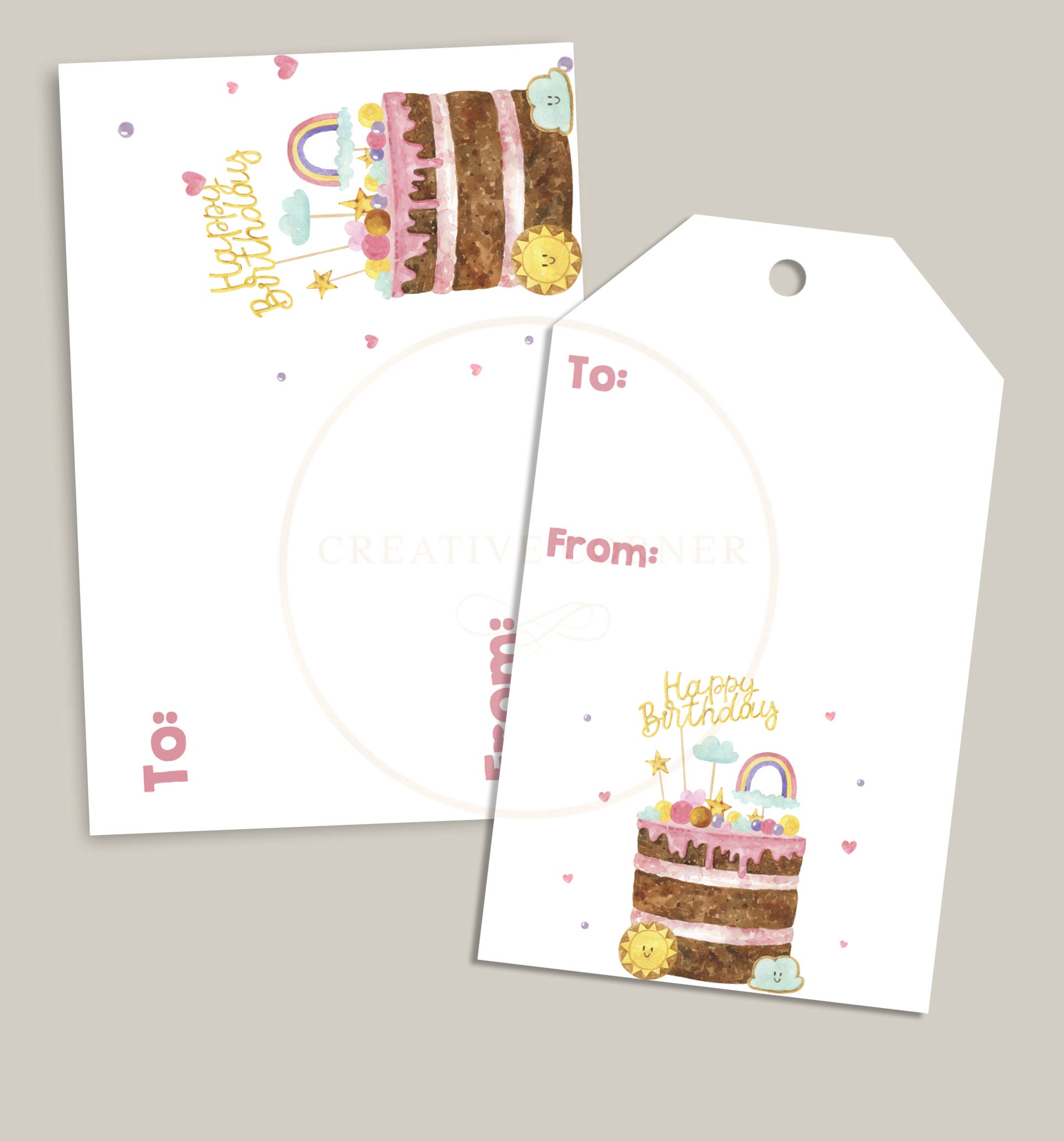 Editable Birthday Gift Tag, Printable Gift Tag for Family and Friends ...