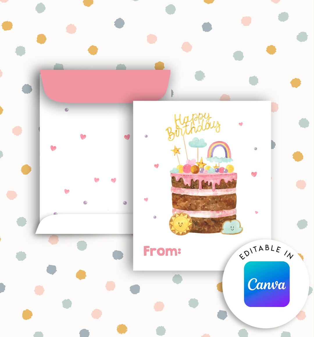 Editable Cash Envelope, Money Holder Printable, Money Envelope for Cash ...