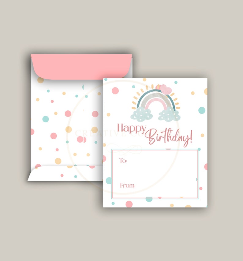 Cute Birthday Money Envelope Printable, Editable Money Envelope for ...