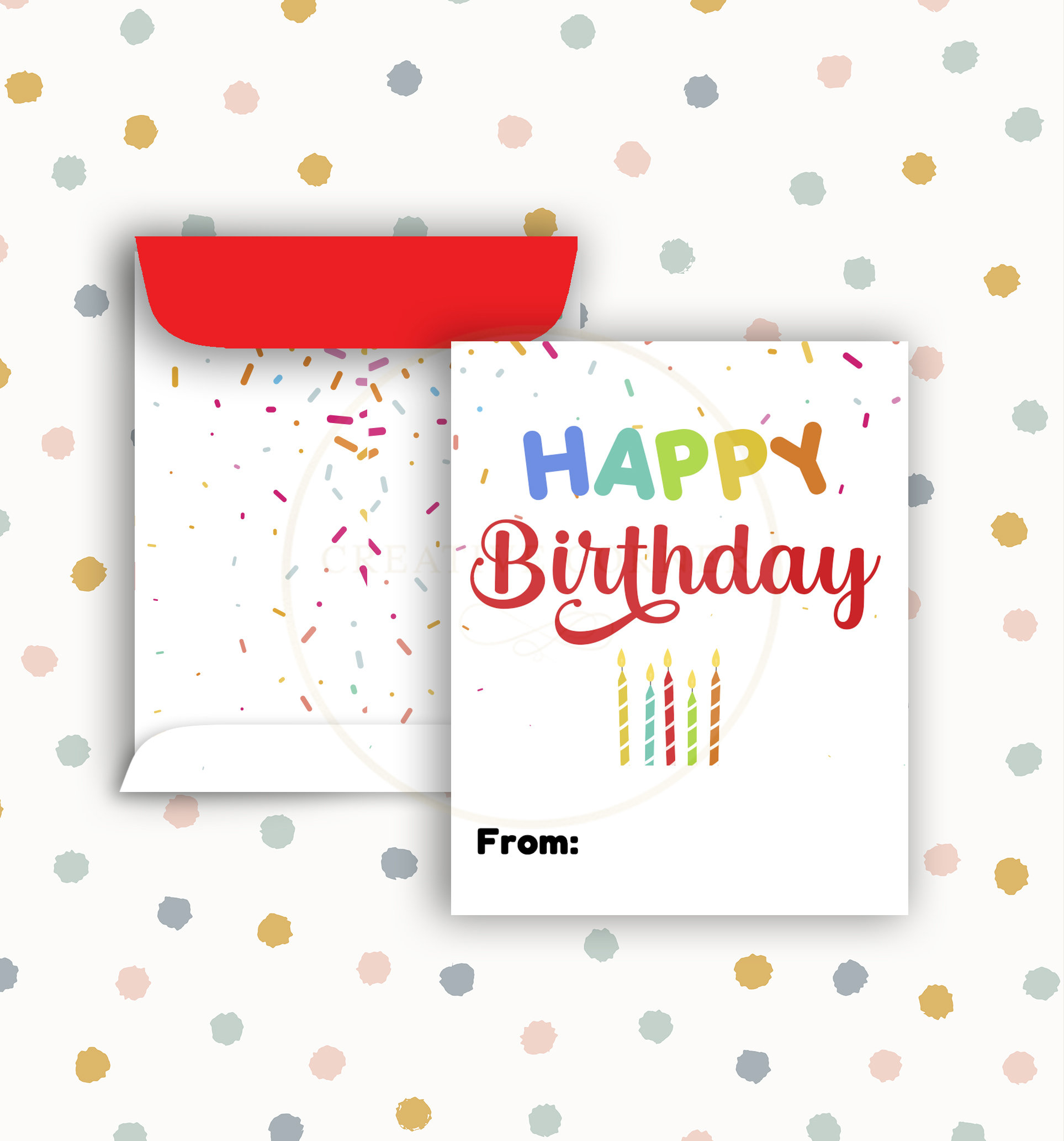 Birthday Cash Envelope Printable, Editable Money Envelope, Cute Money ...
