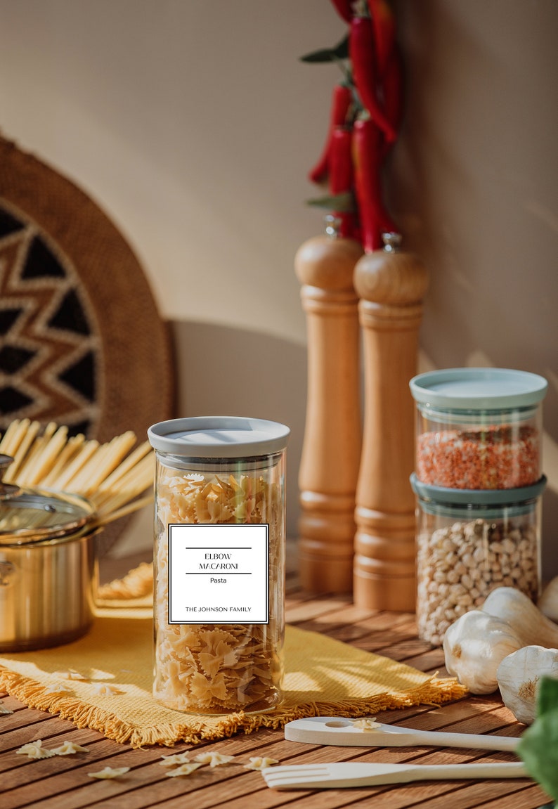 Editable Minimalist Pantry Label for Kitchen Pantry, Kitchen Labels for ...