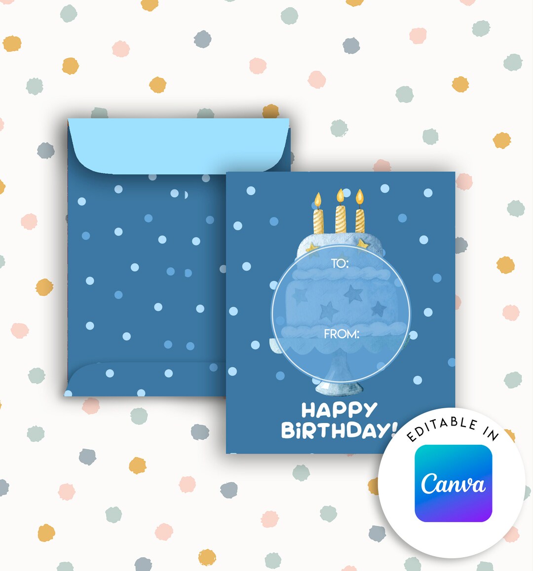 Editable Birthday Money Envelope, Printable Money Envelope for Birthday ...