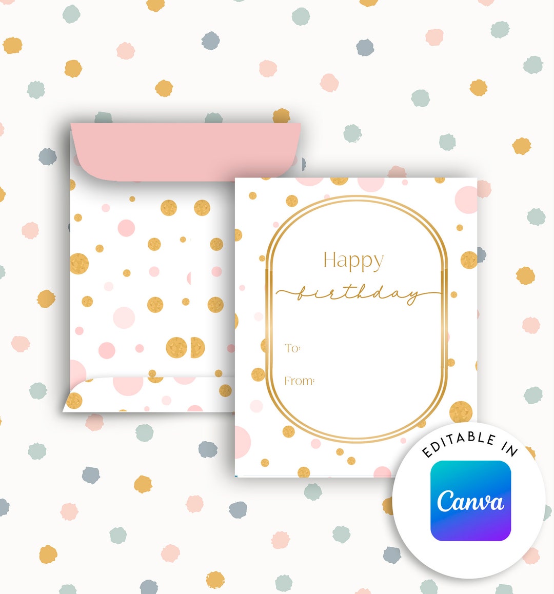 Happy Birthday Money Envelope Printable, Editable Money Envelope for ...