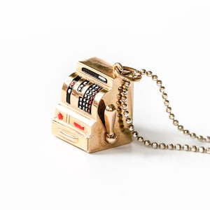 14k Retro Movable Cash Register Charm | 14k - Etsy