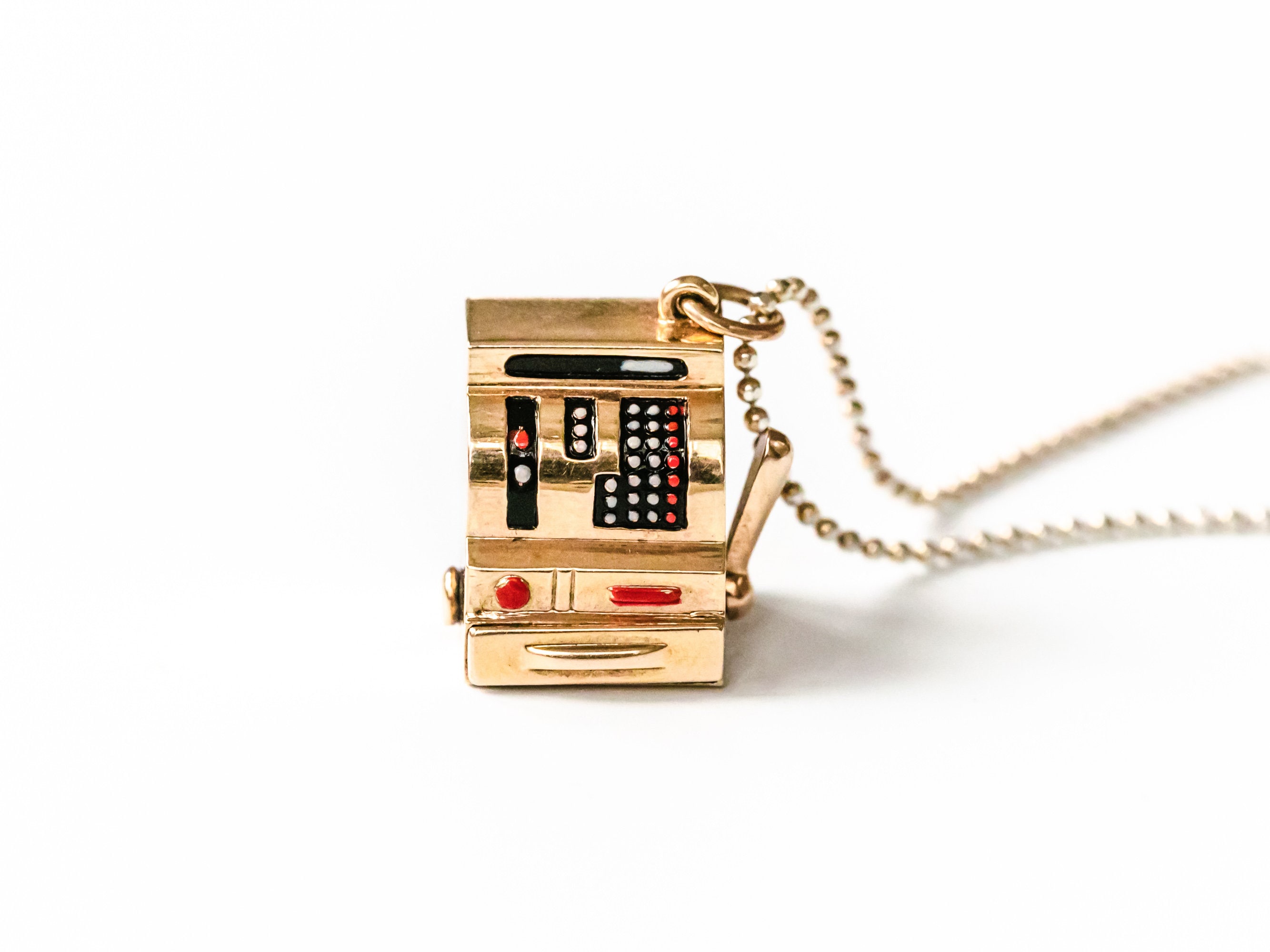 14k Retro Movable Cash Register Charm | 14k - Etsy