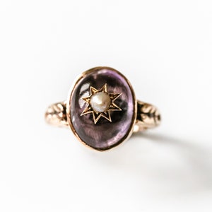 Victorian Amethyst Starburst Carbuncle Ring 14k - Etsy