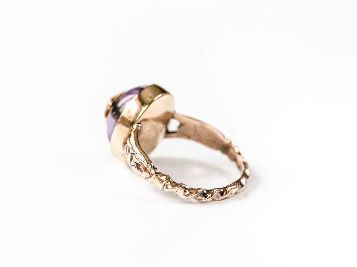 Victorian Amethyst Starburst Carbuncle Ring 14k - Etsy
