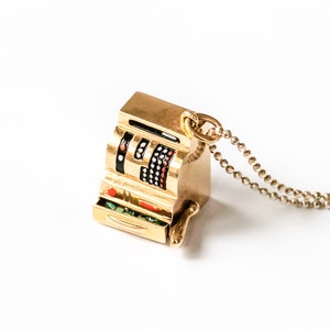 14k Retro Movable Cash Register Charm | 14k - Etsy