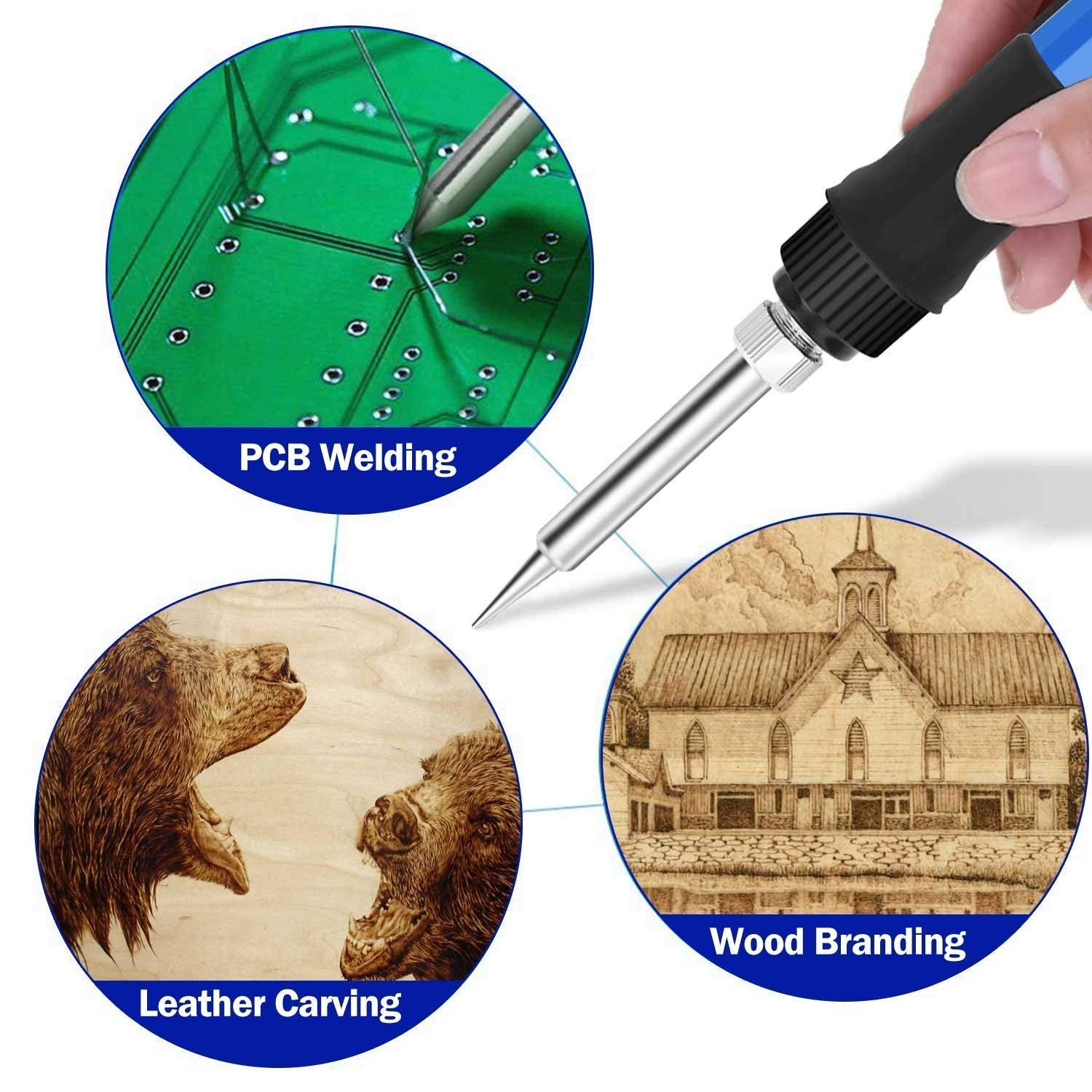 37pcs Wood Burning Pyrography Pen Kit Temperature Power Cable - Etsy UK