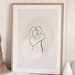 Couple Line Art, Hug Cuddle Line Art, Abstract Line Art Wall Print ...