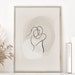 Couple Line Art, Hug Cuddle Line Art, Abstract Line Art Wall Print ...