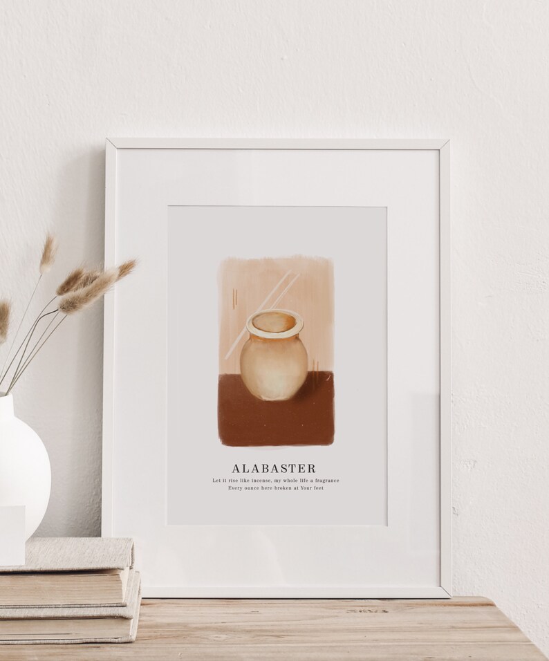 Alabaster Print Bible Verse Scripture Christian Art Print - Etsy UK