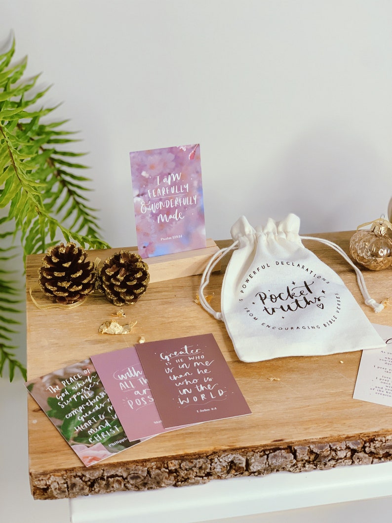 Scripture Affirmation Cards Pocket Truths 15 Scripture Based - Etsy
