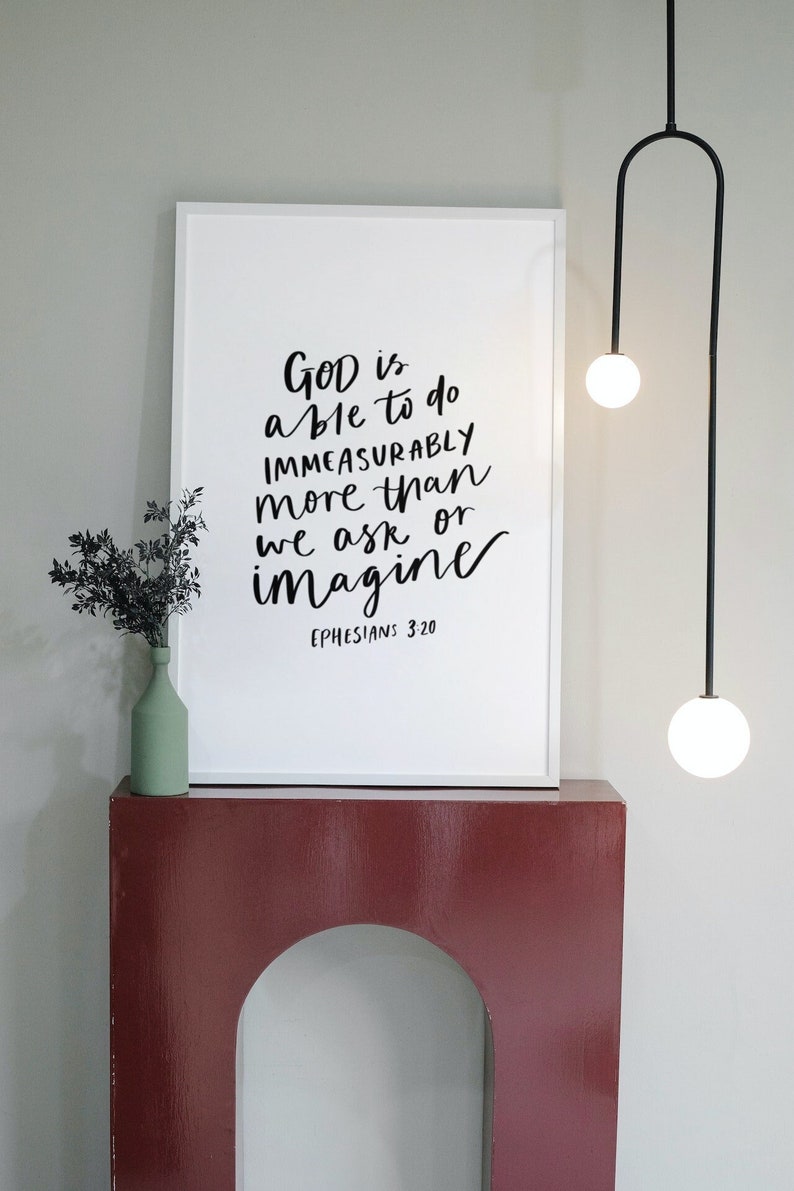 God is Able, Christian Wall Art, Bible Verse Print, Scripture Prints ...