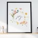 Hand Lettered Joy Print With Florals, Gift for Friends, Floral Print ...