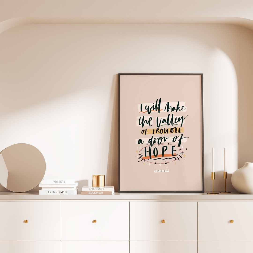 Encouraging Christian Wall Art, Scripture Print, Hosea 2:15, Christian ...