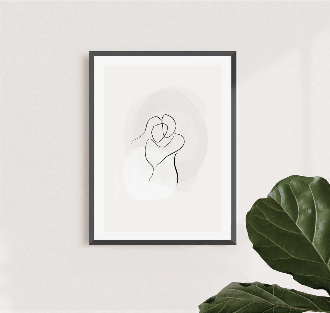 Couple Line Art Hug Cuddle Line Art Abstract Line Art Wall - Etsy UK