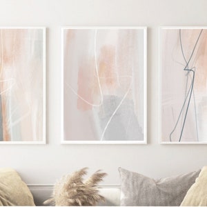 Abstract Set of Three Prints, Scandi Art, Set of Three Posters ...