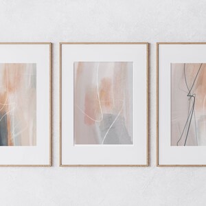 Abstract Set of Three Prints, Scandi Art, Set of Three Posters ...