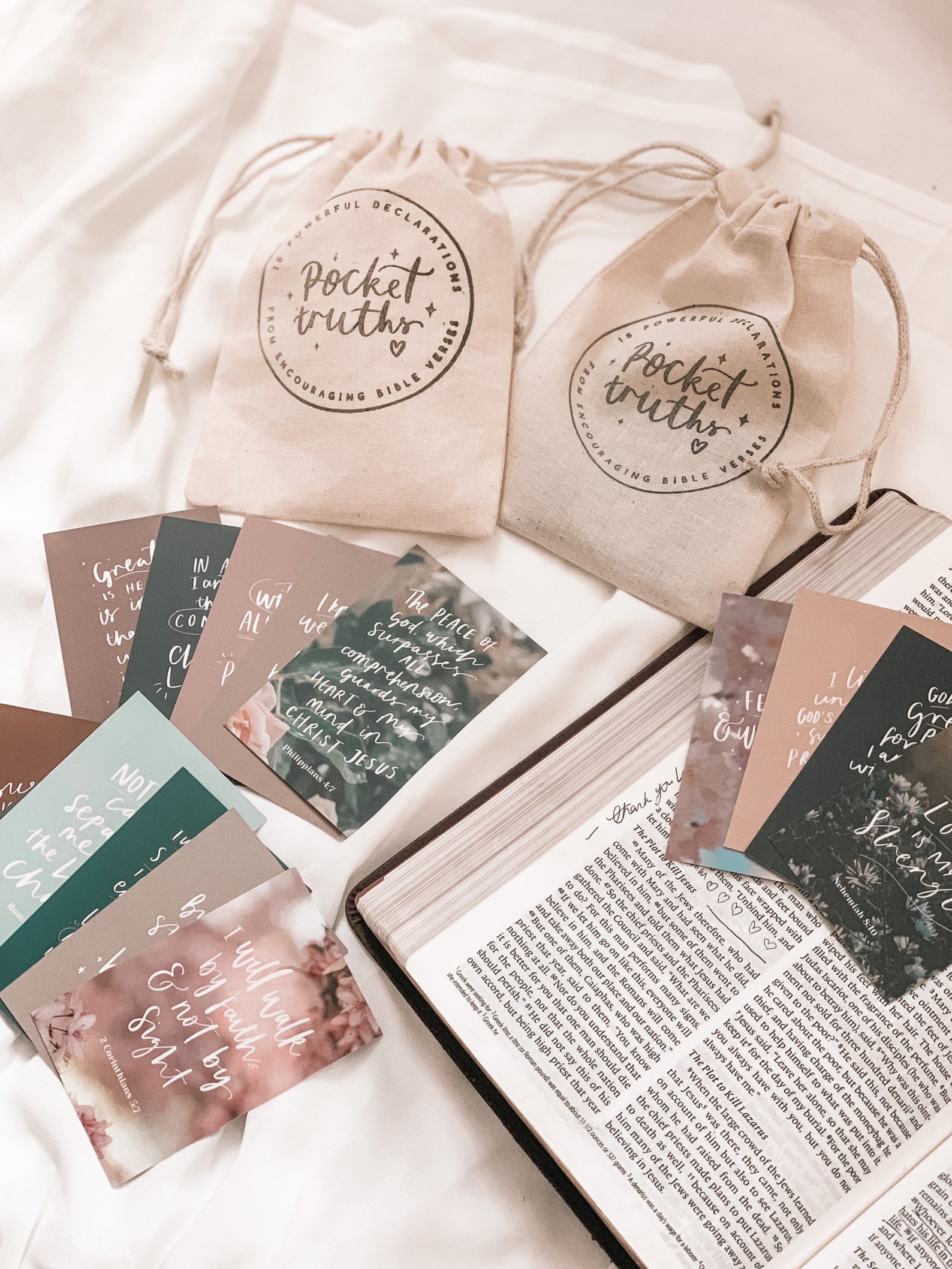 Scripture Affirmation Cards Pocket Truths 15 Scripture Based - Etsy