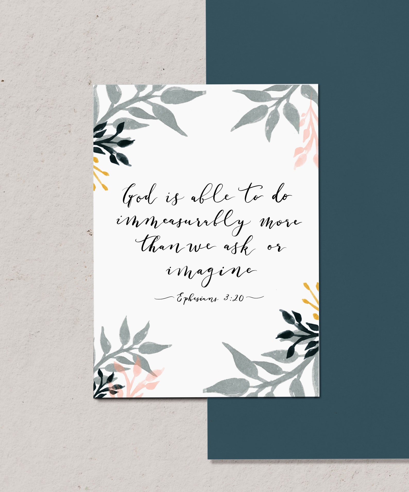 God is Able to Do Immeasurably More Bible Verse Print - Etsy