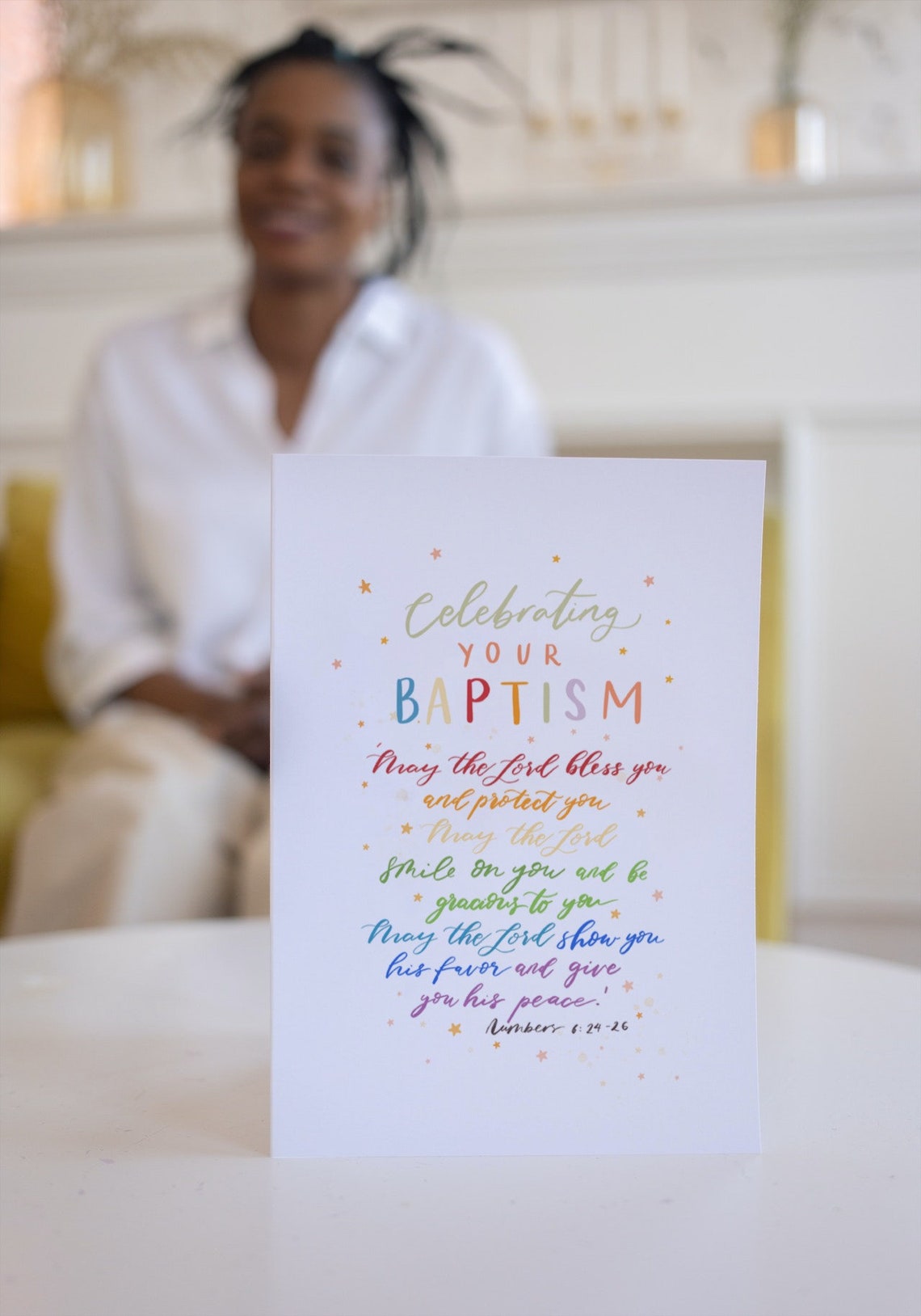 Baptism Card, Colourful Baptism Card With Bible Verse,on Your Baptism ...