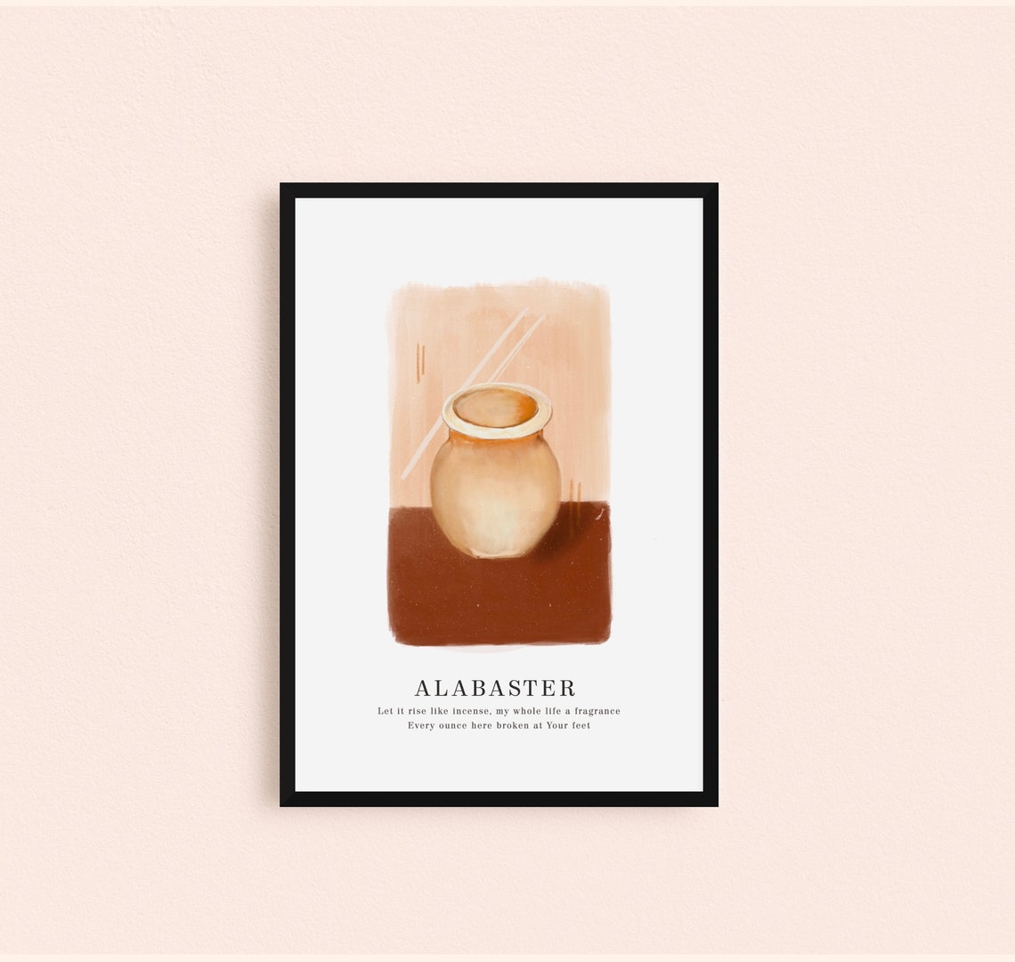 Alabaster Print Bible Verse Scripture Christian Art Print - Etsy UK