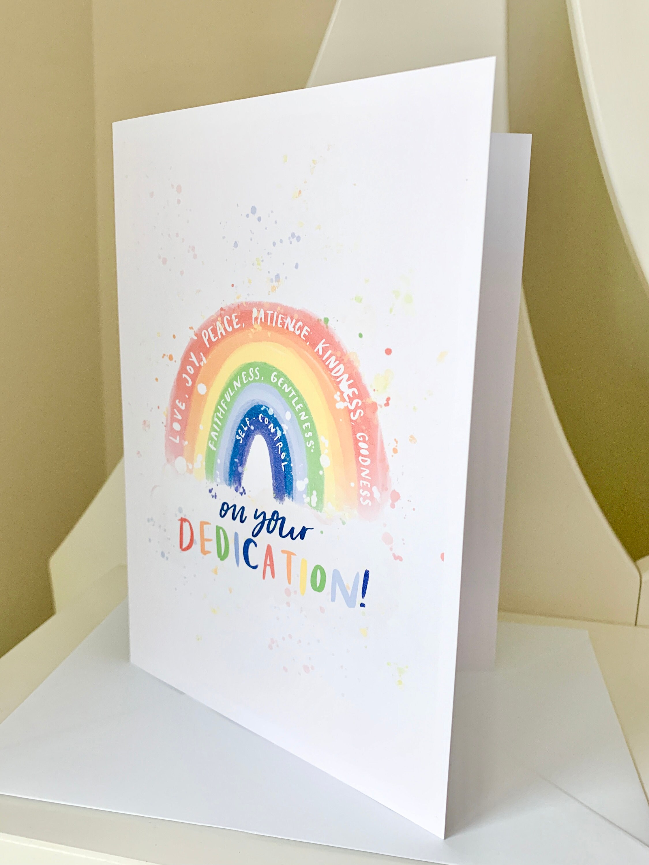 On Your Dedication Card Rainbow Card With Fruits of the - Etsy