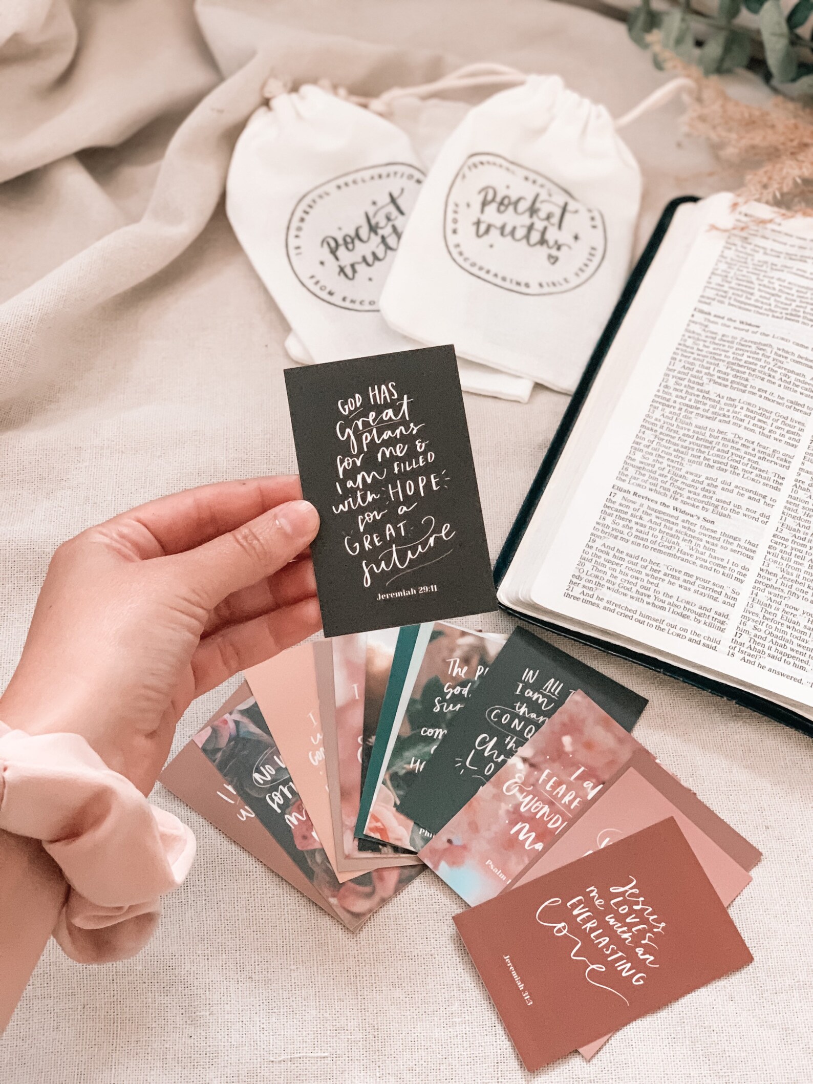 Scripture Affirmation Cards Pocket Truths 15 Scripture Based - Etsy