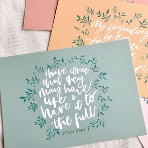 Pack of 4 Scripture Postcards, Bible Verse Postcards for Encouragement ...