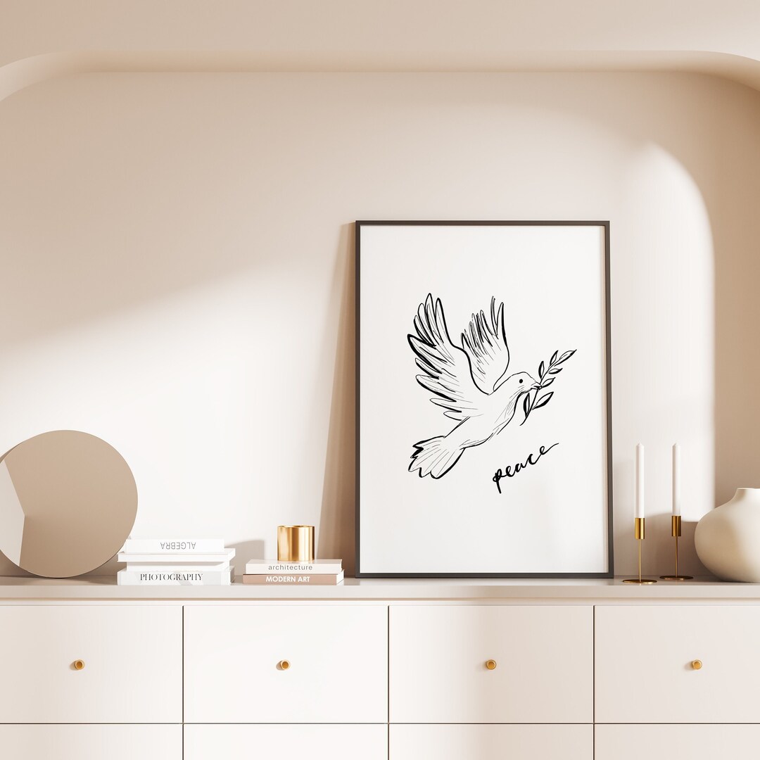Peace Dove Print, Christian Wall Art, Scripture Prints, Christian Gifts ...
