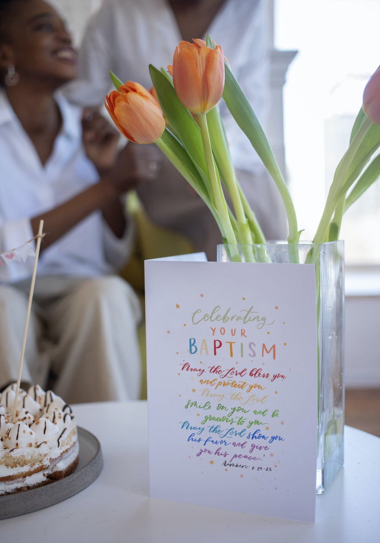 Baptism Card, Colourful Baptism Card With Bible Verse,on Your Baptism ...