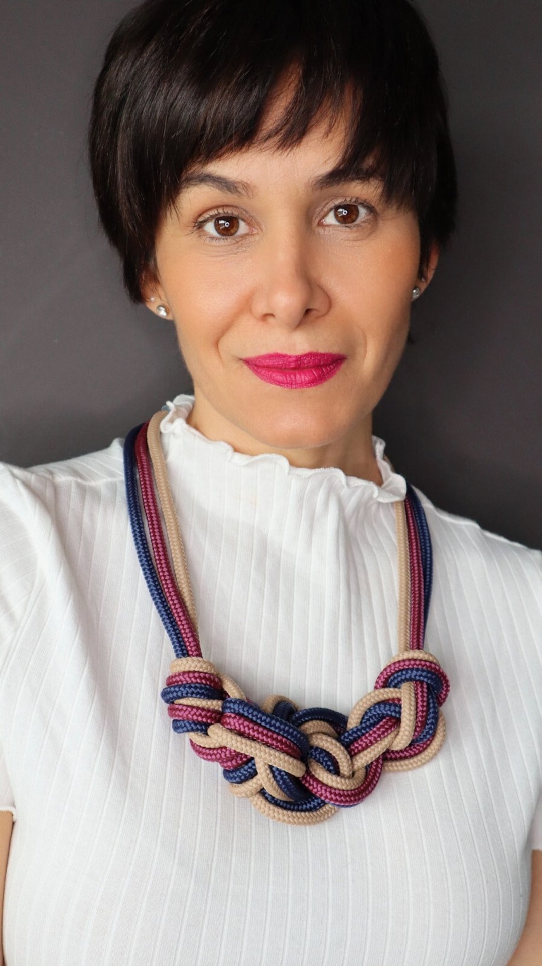 Chunky Rope Knot Statement Necklace: Nautical Multi-strand Choker - Etsy