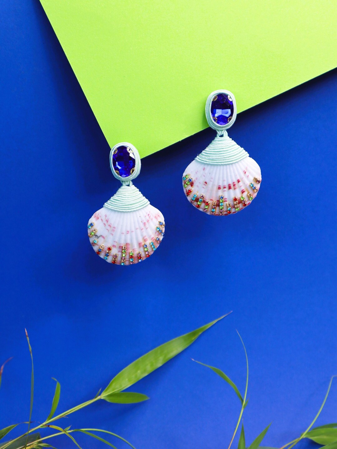 Large Seashell Drop Earrings, Unique Scallop Sea Shell Statement Earrings, Aesthetic Earrings ...