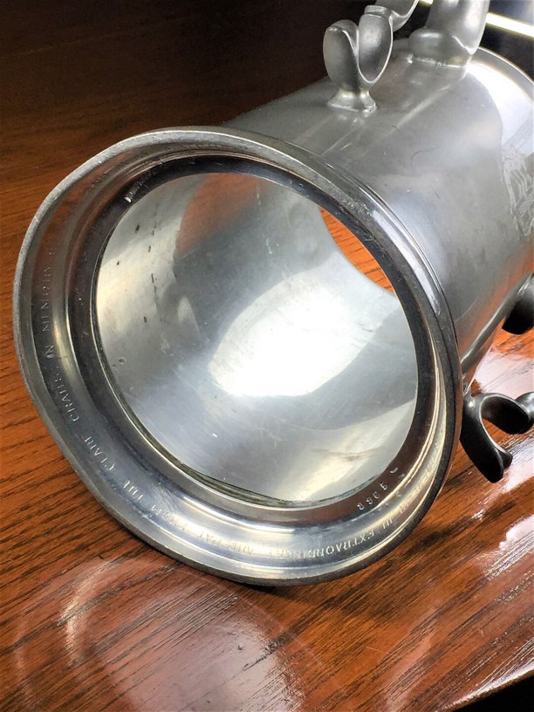 Classic Glass Bottom Pewter Tankard - Etsy